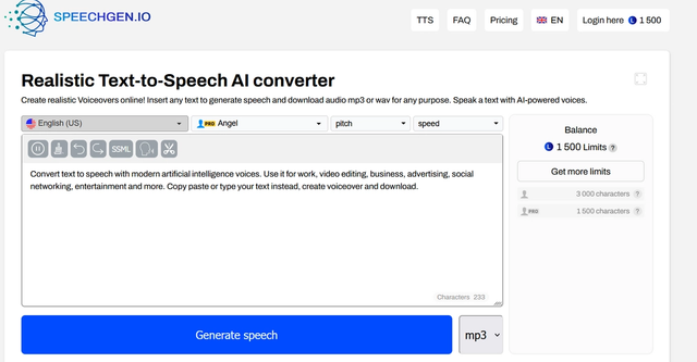 SpeechGen - The Ultimate Text-to-Speech Solution!