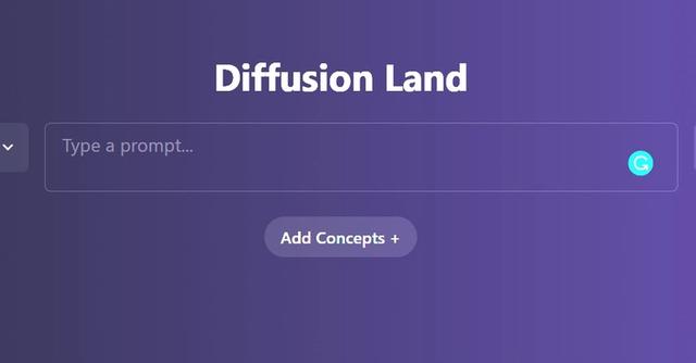 Diffusion Land - Use various AI models to generate images