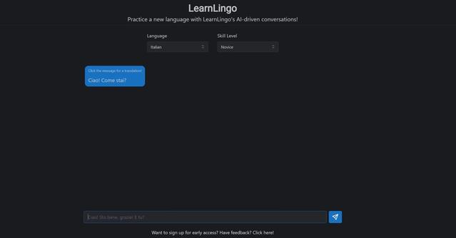 LearnLingo - Intelligent language learning w/ personalized feedback.