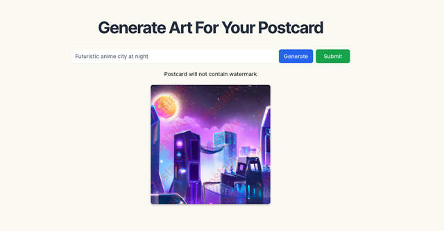 PostalAI - Send AI generated postcards anywhere
