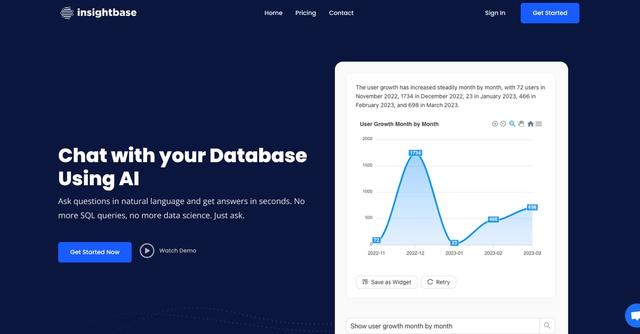 InsightBase - Interact with your Database and Create Analytics