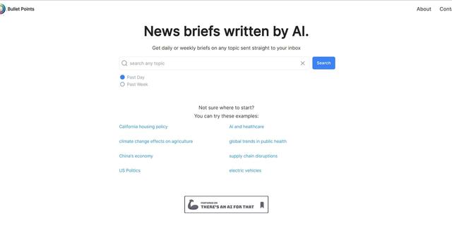 Bullet Points - Generates concise and informative news briefs covering ...