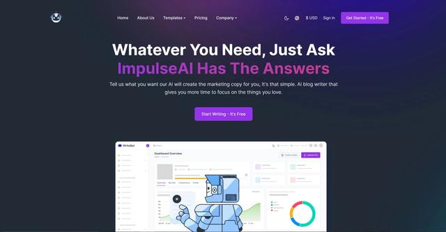 Impulse AI - Create marketing copy, blog posts, email templates, social ...