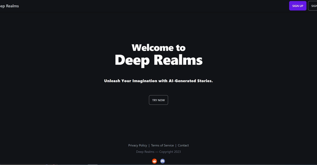 Deep Realms - Explore text-based worlds generated by AI
